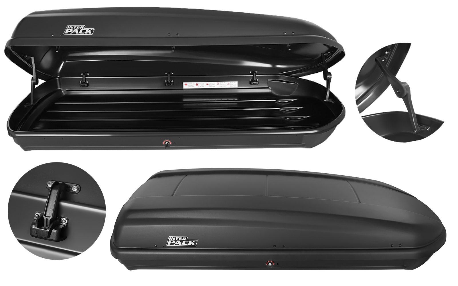 Inter Pack Box dachowy Torino czarny mat